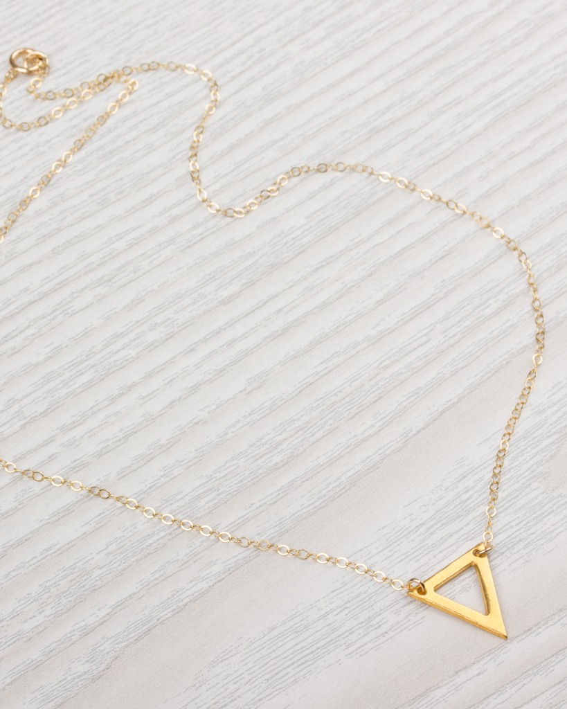 Triangle Necklace • Gold Filled Necklace