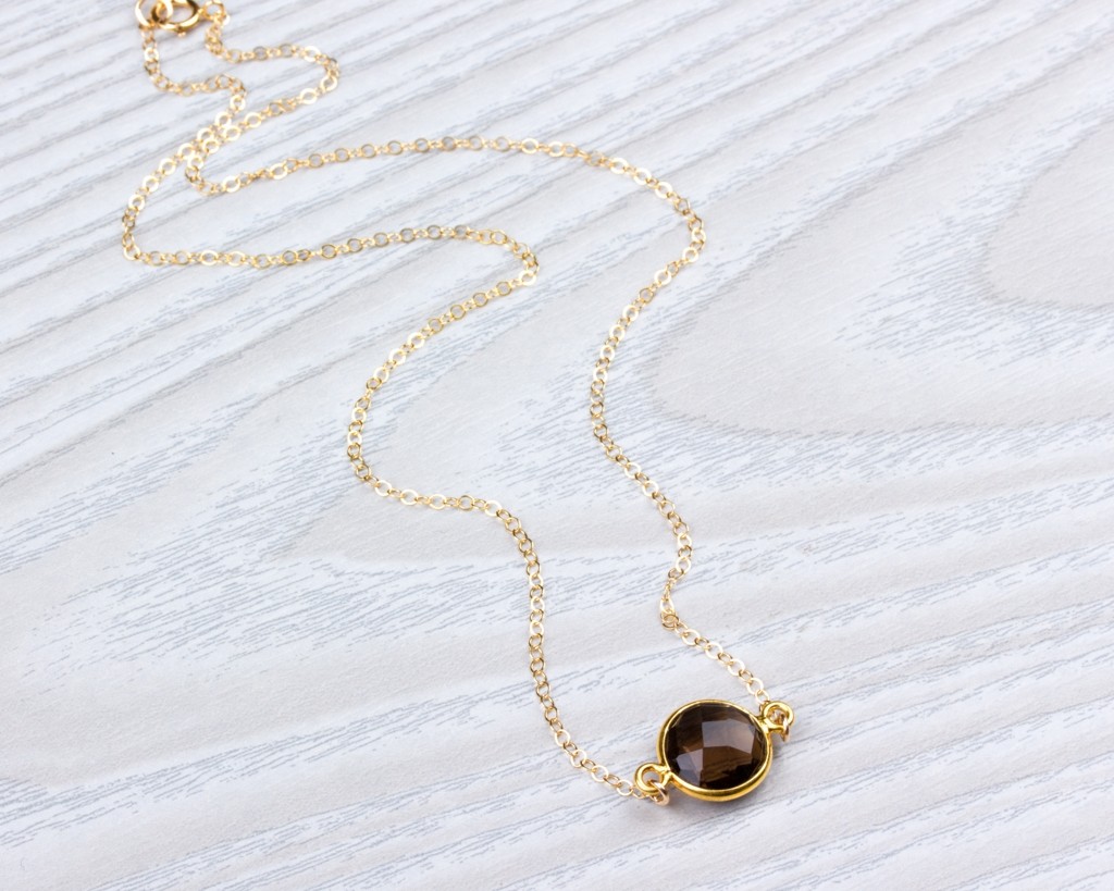 Smoky Quartz Necklace • Stone Necklace Smoky Quartz Necklace • Stone Necklace