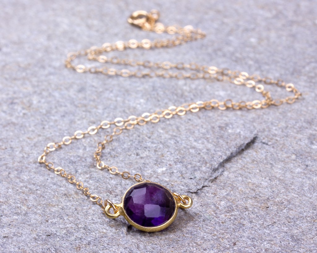 Amethyst Necklace • February Birthstone Necklace