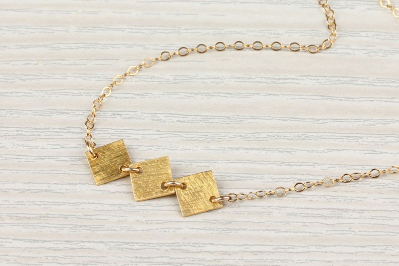 Geometric Necklace / Square Necklace | Rhea