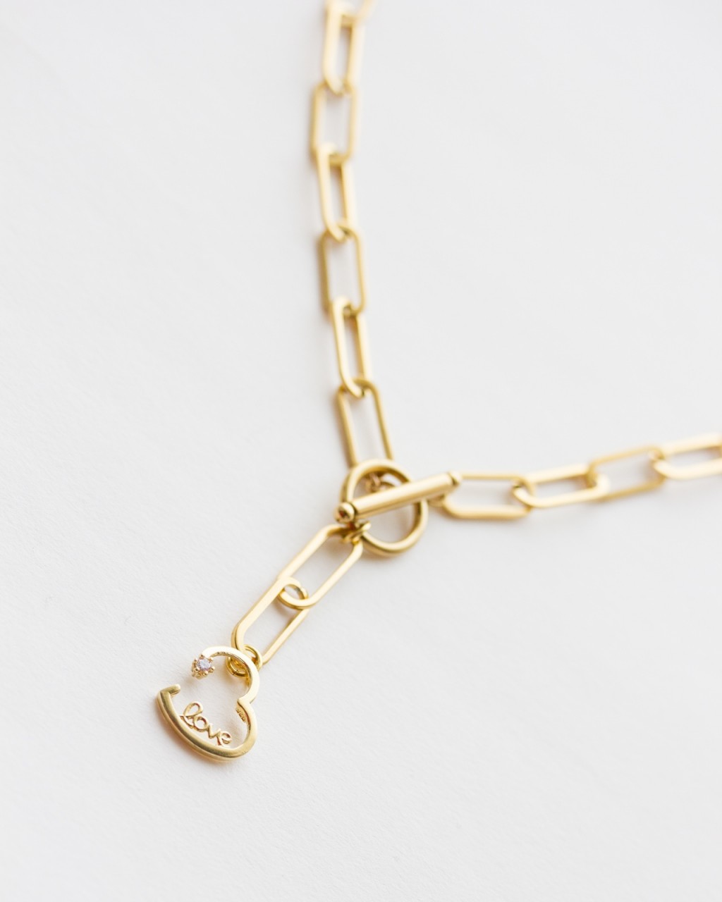 Heart Toggle Clasp Necklace