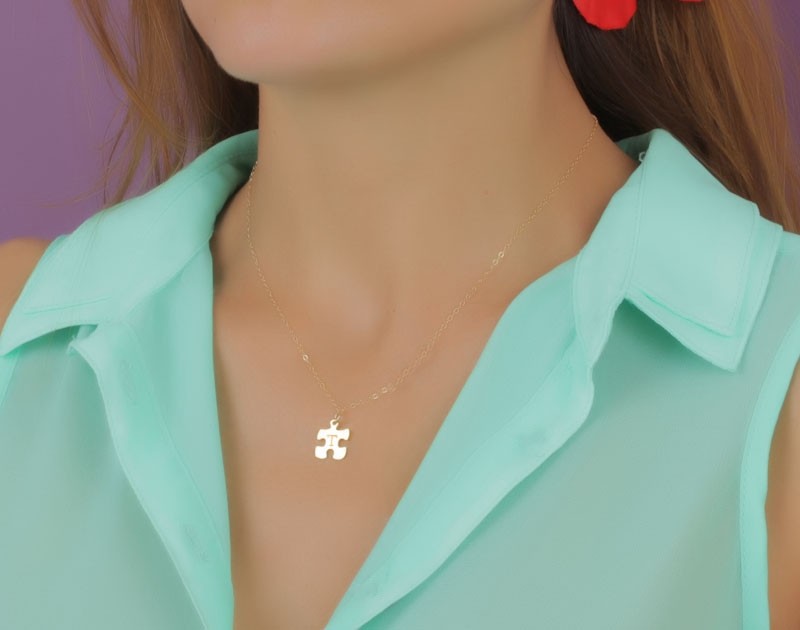 Personalized Puzzle Piece Necklace