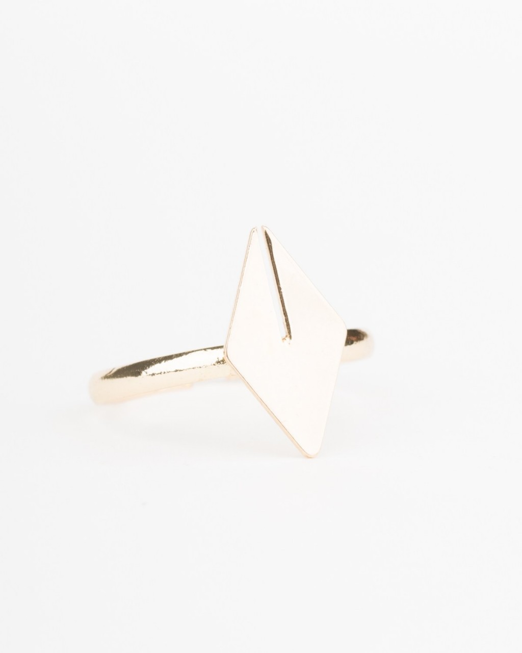 Gold Rhombus Ring - Gold Geometric Ring