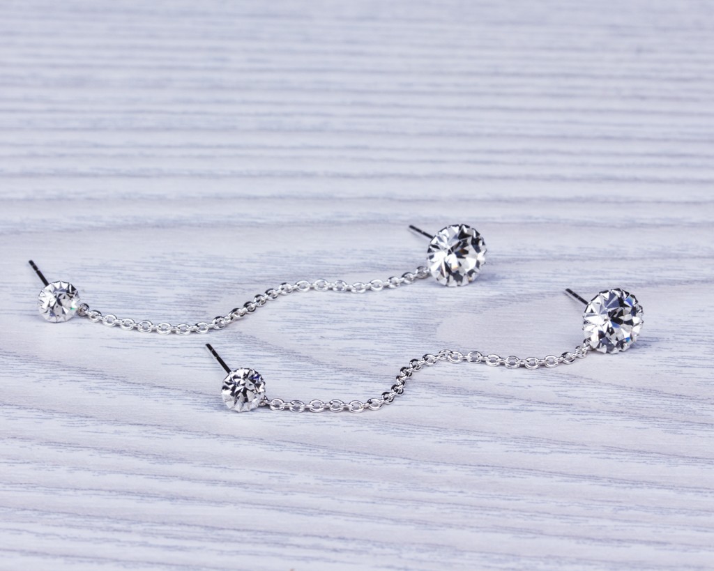 Double Piercing Earring - Double Pearl Earring - Double Ear Piercing,