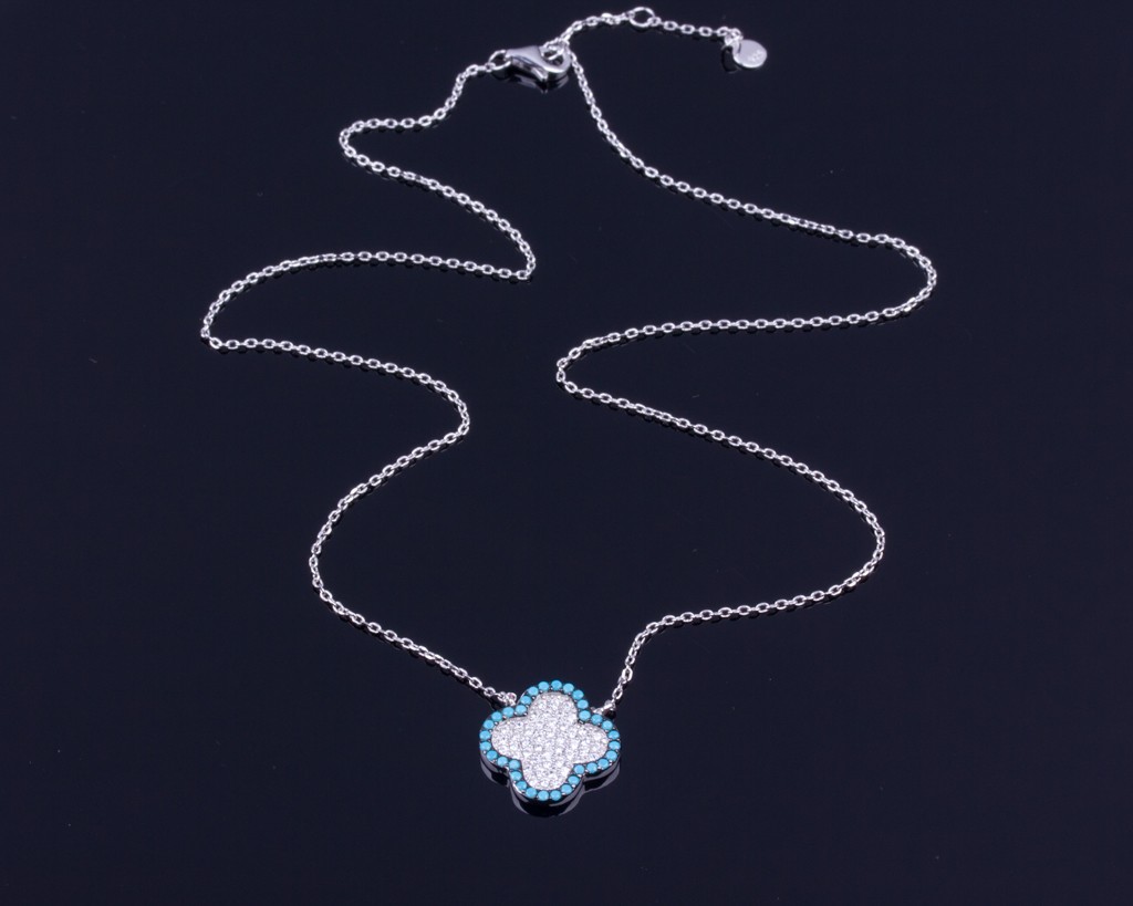 Clover Necklace / Turquoise Clover Necklace