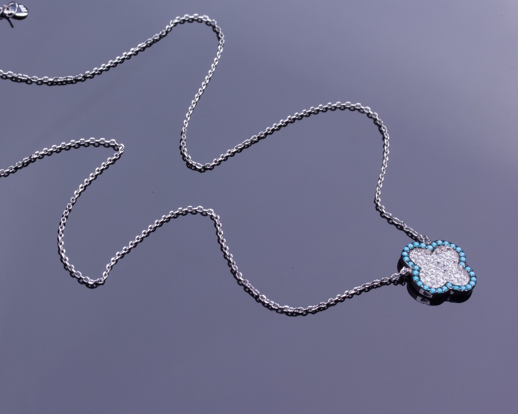 Clover Necklace / Turquoise Clover Necklace