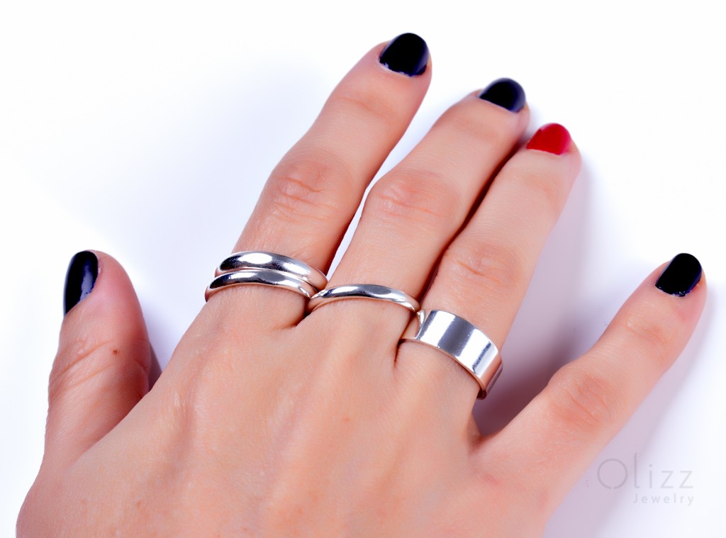 Fashion Silver Ring / Gold and Silver Band Ring | Paeon