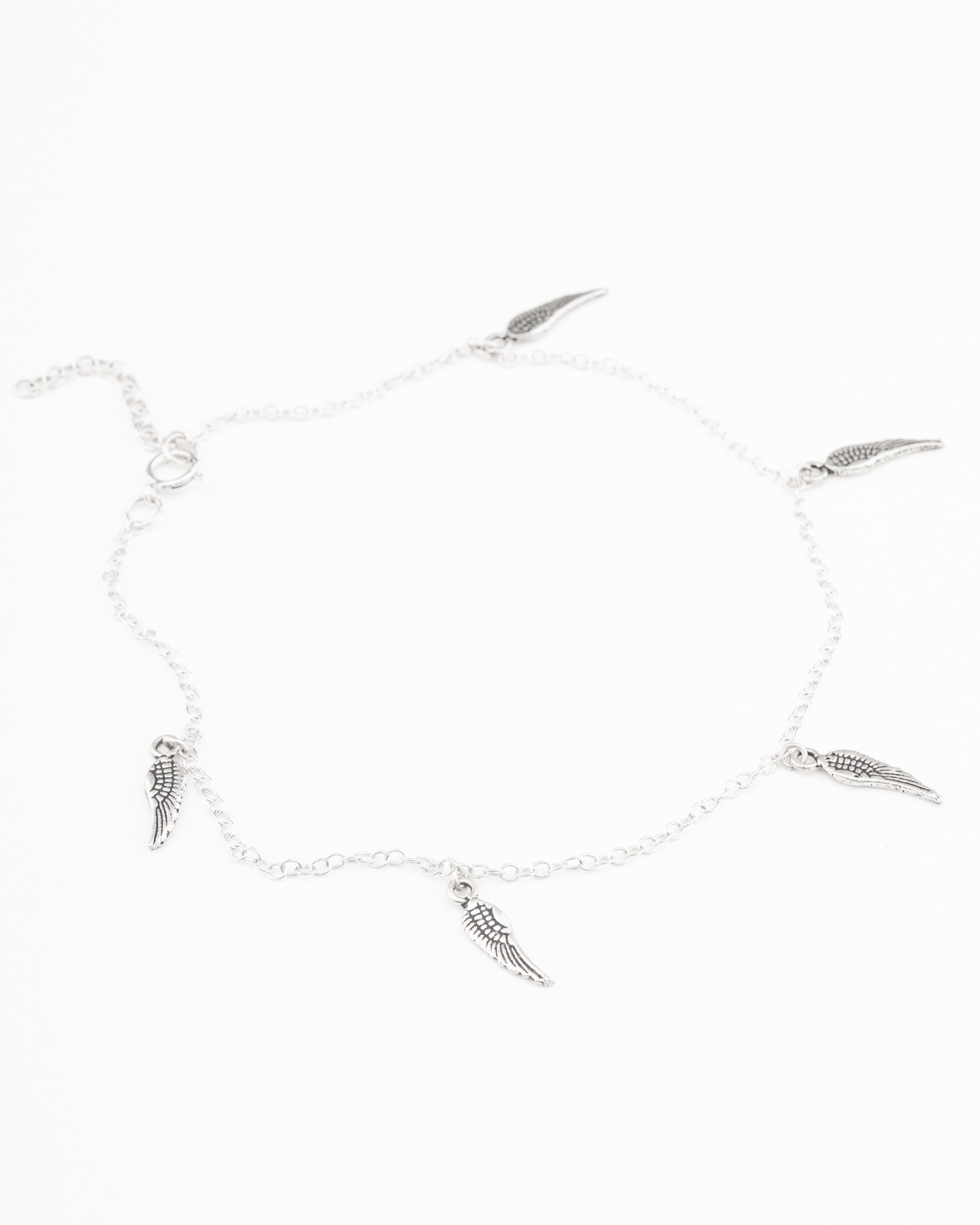 Sterling silver feather anklet store