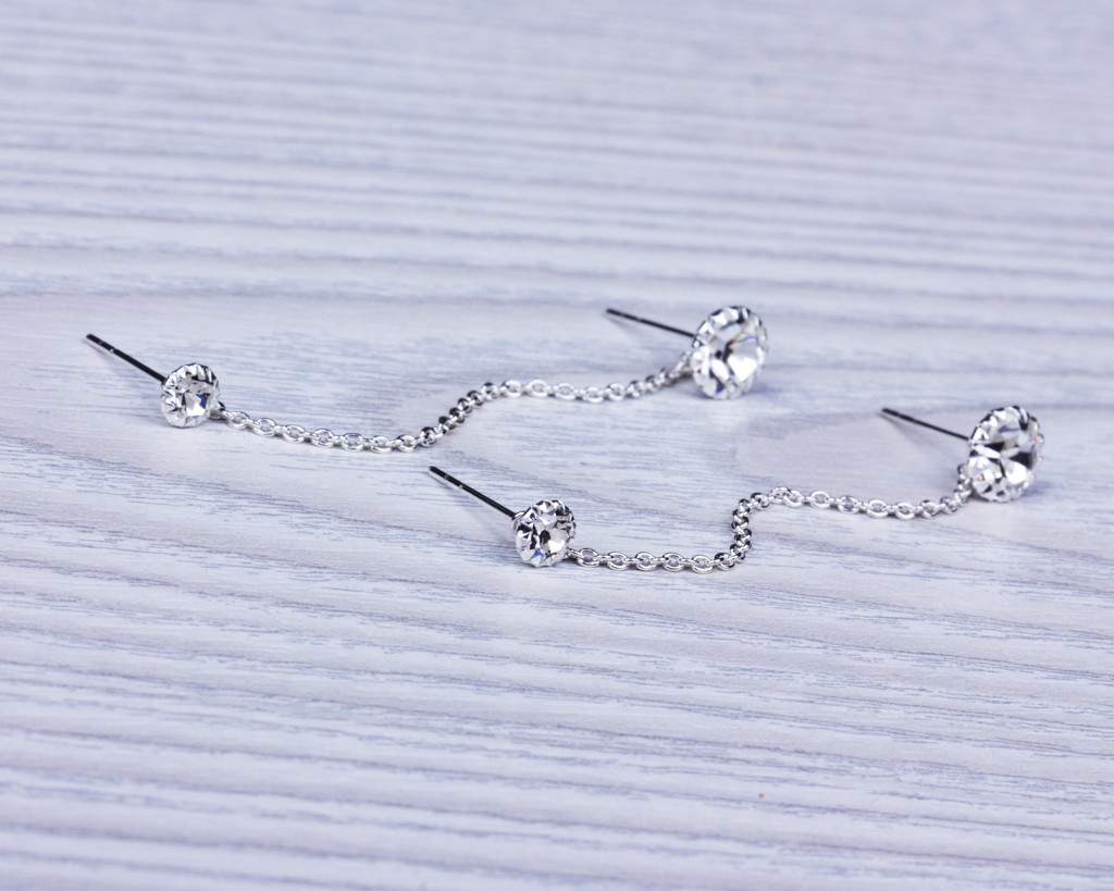 Double Piercing Earring - Double Pearl Earring - Double Ear Piercing,