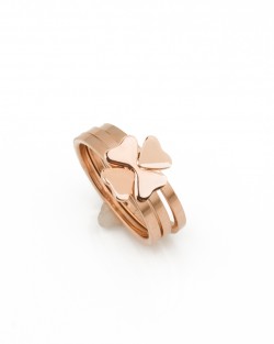 Rose Gold Clover Ring • Pinky Ring
